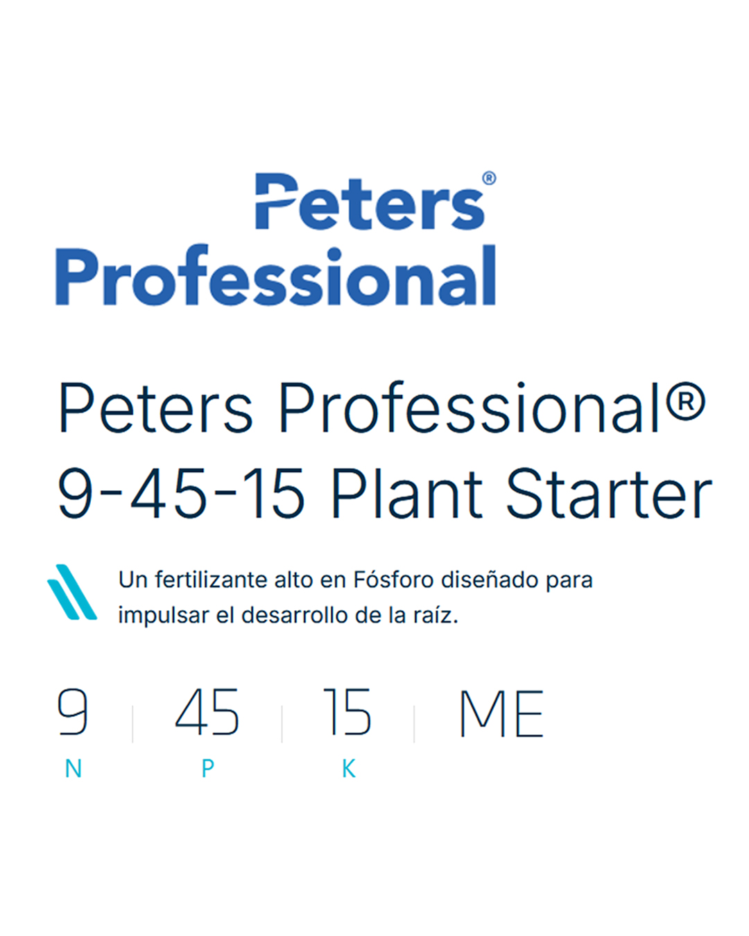 Peters Professional 9-45-15 Plant Starter Fertilizante Hidrosoluble ...